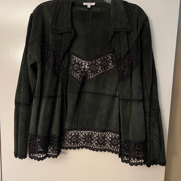 Carducci | Jackets & Coats | Carducci Olive Green Suede Jacket Size ...